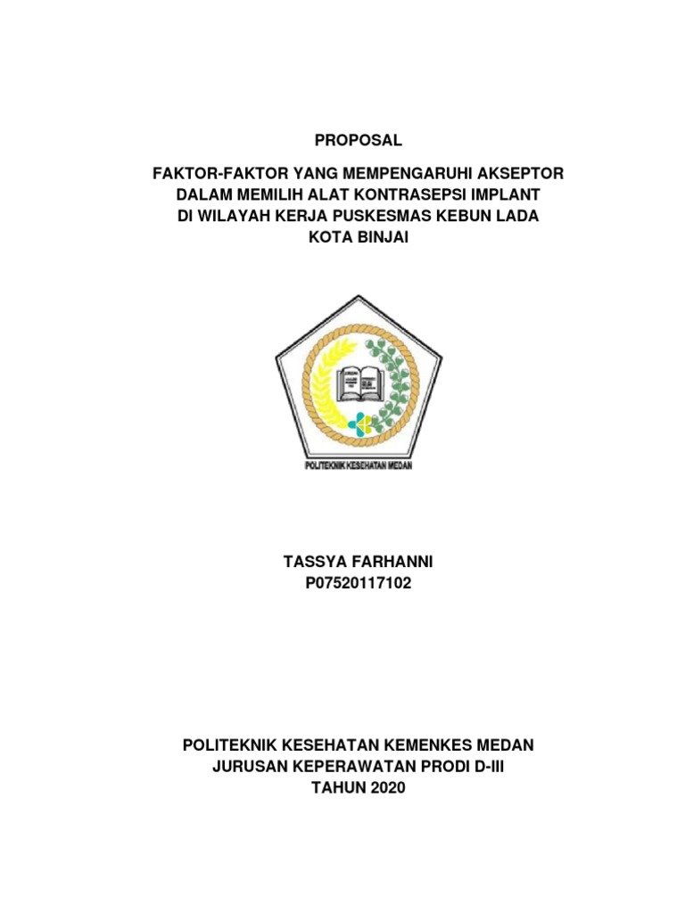 Faktor-Faktor yang Mempengaruhi Pemilihan Alat Kontrasepsi Implant di Puskesmas Kebun Lada Kota ...