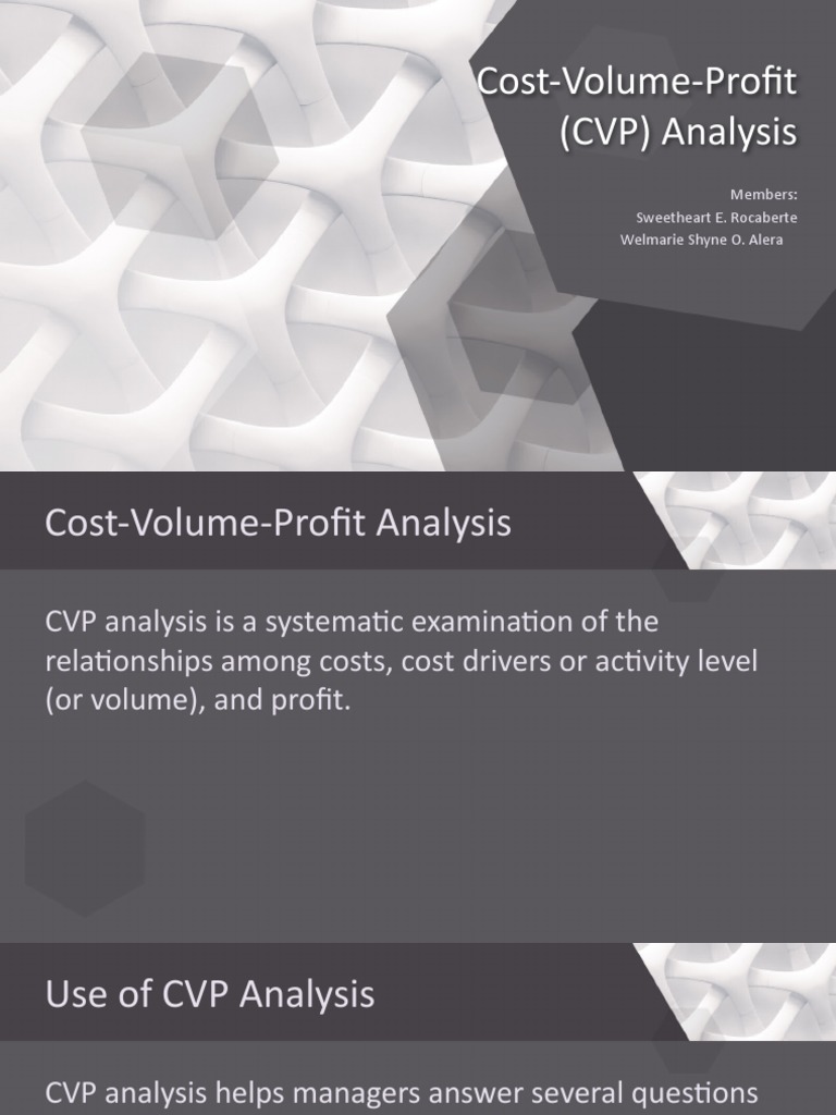 CVP Analysis | PDF | Marketing | Business Economics
