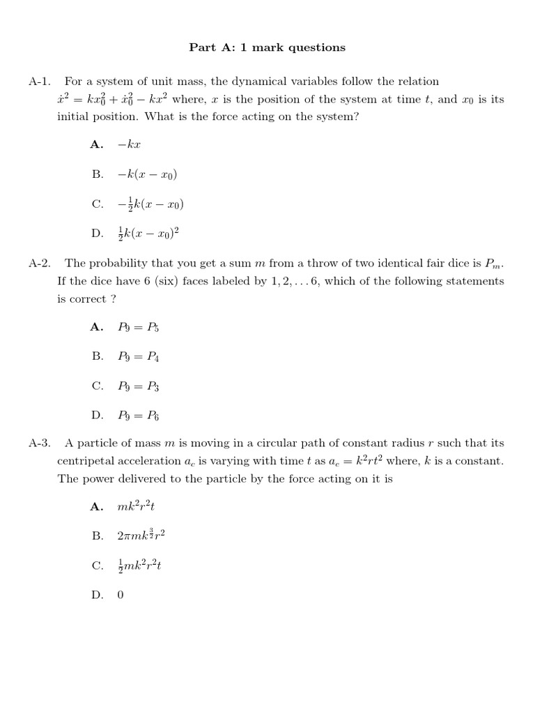 Physics Problem Set: Dynamics & Thermodynamics | PDF | Electronvolt | Electron