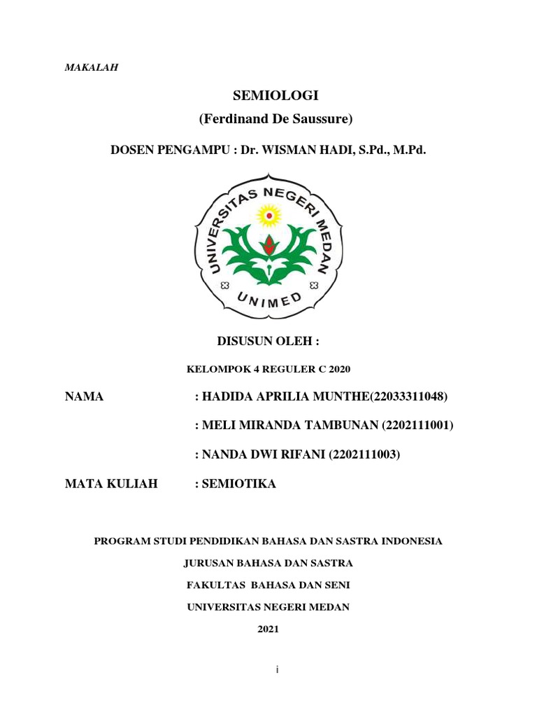 Makalah Semiotika - Kel 4 - Reg C'20 | PDF
