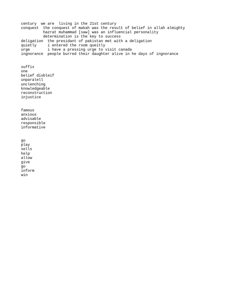 English Work | PDF