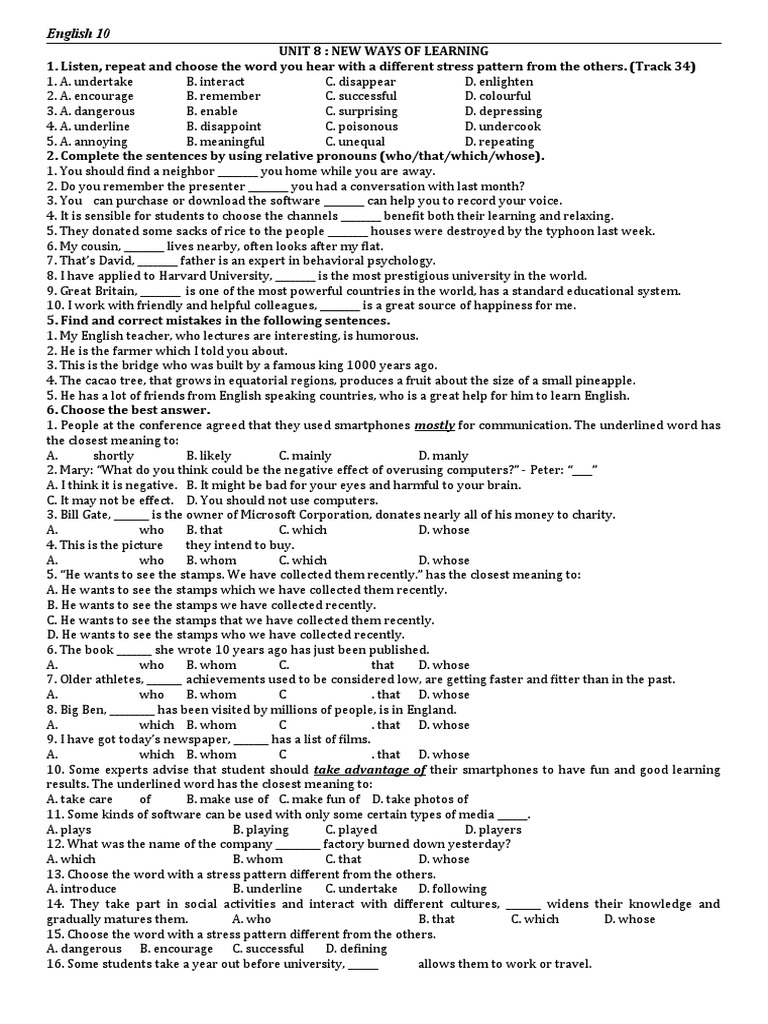 Unit 8 - 1 | PDF | Input/Output | Random Access Memory