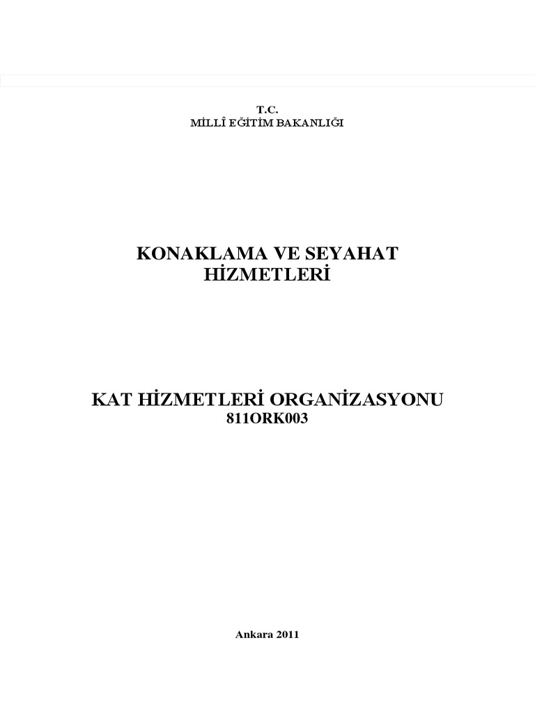 Kat Hizmetleri Organizasyonu | PDF