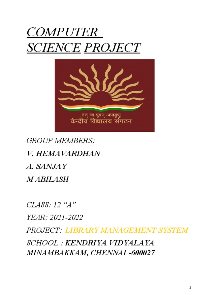 COMPUTER SCIENCE PROJECT Sanjay Converted by Abcdpdf | PDF | Databases ...