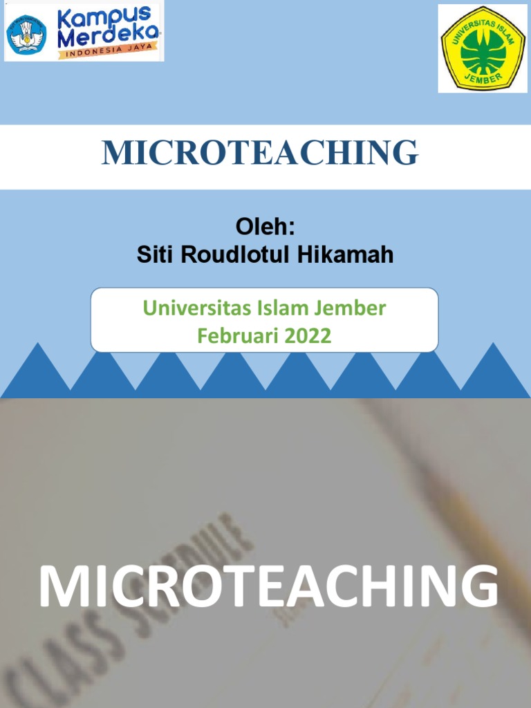01 Microteaching | PDF