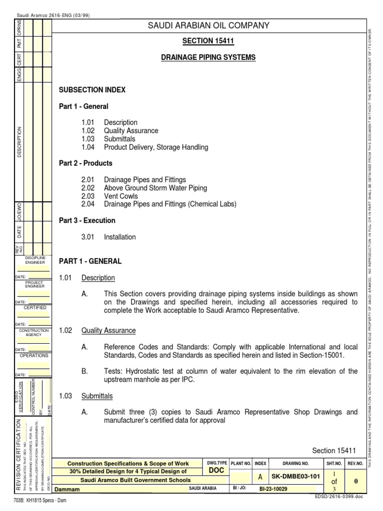 15411 | PDF | Pipe (Fluid Conveyance) | Specification (Technical Standard)