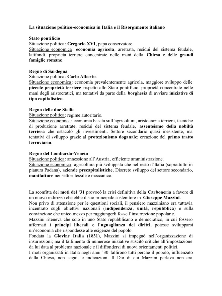 Il Risorgimento Italiano | PDF