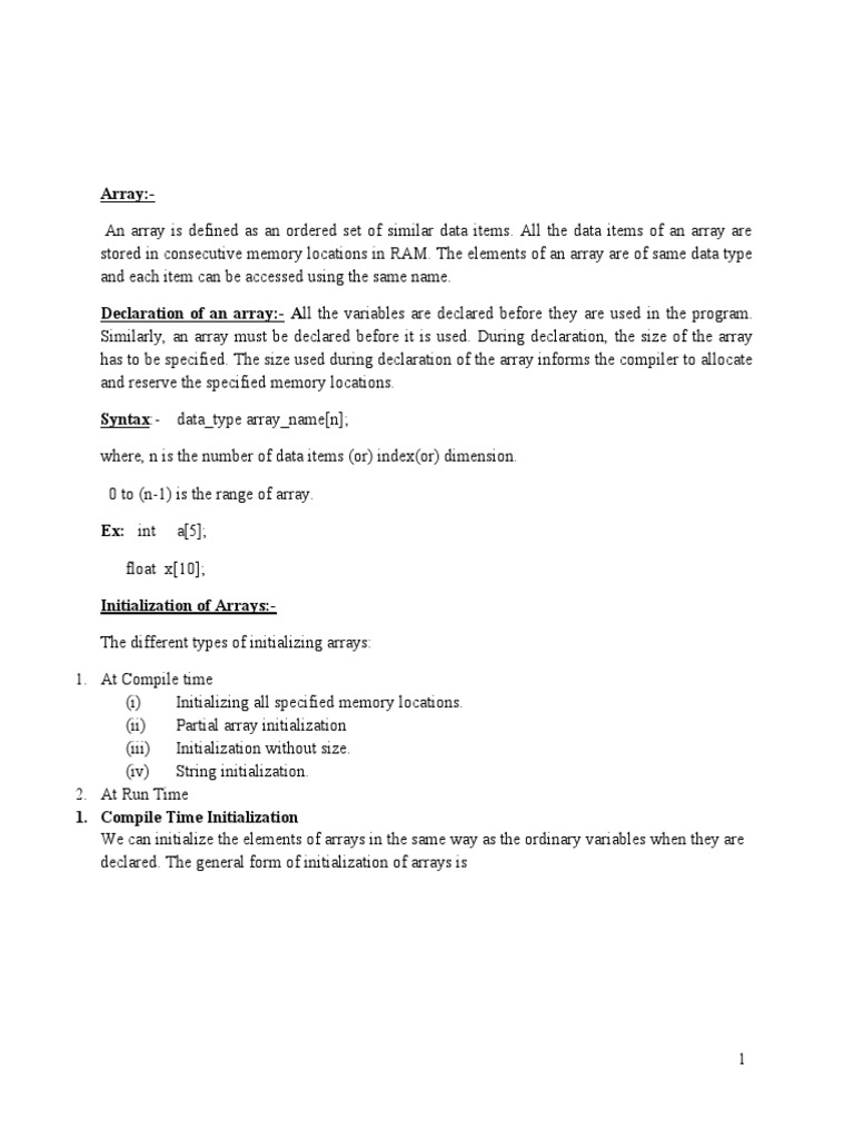Arrays | PDF | Array Data Structure | Computing