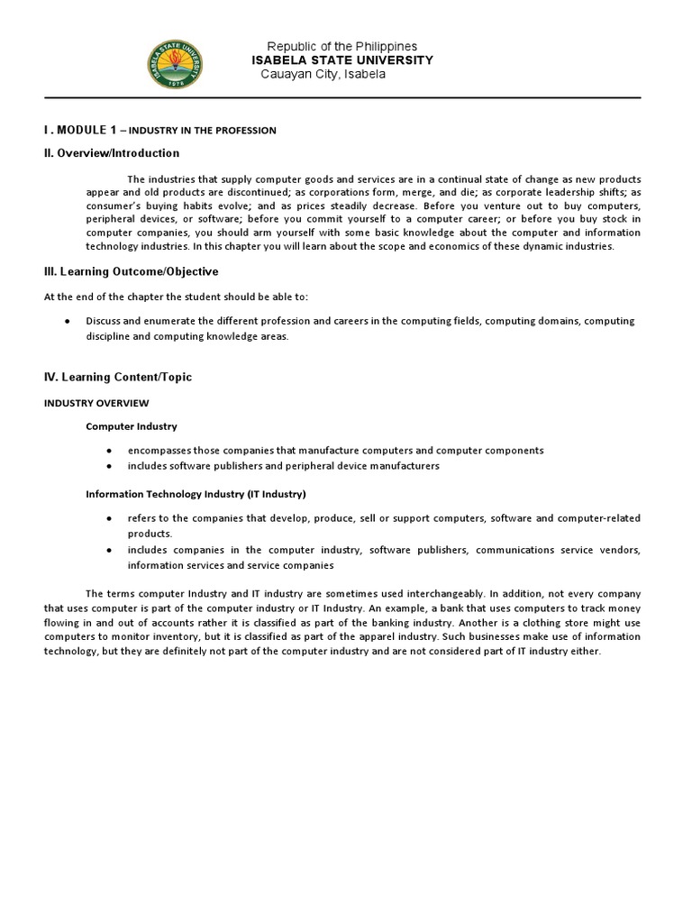 Isabela State University: Republic of The Philippines Cauayan City ...