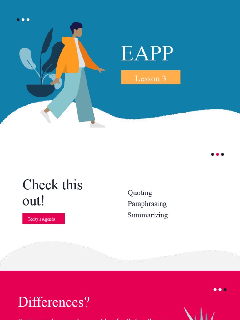 EAPP Lesson 3 | PDF | Learning | Behavior Modification
