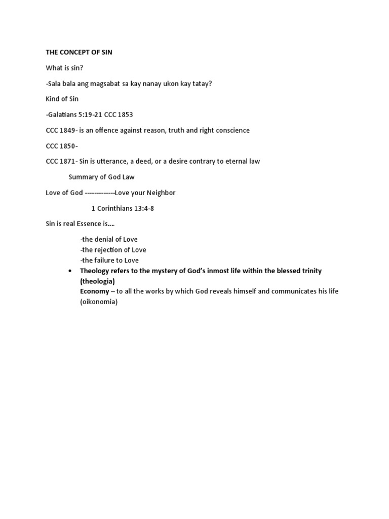Concept of Sin | PDF | Religion & Spirituality