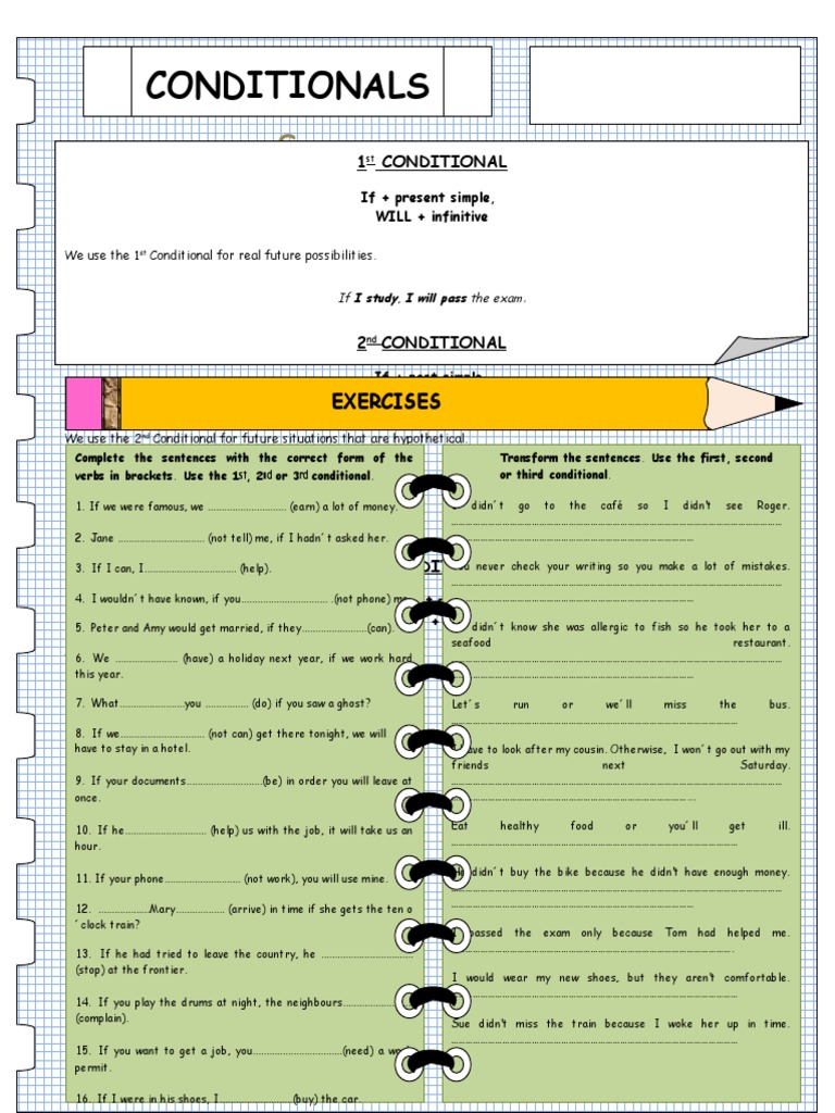 First Second and Third Conditional. | PDF | Syntax | Language Mechanics