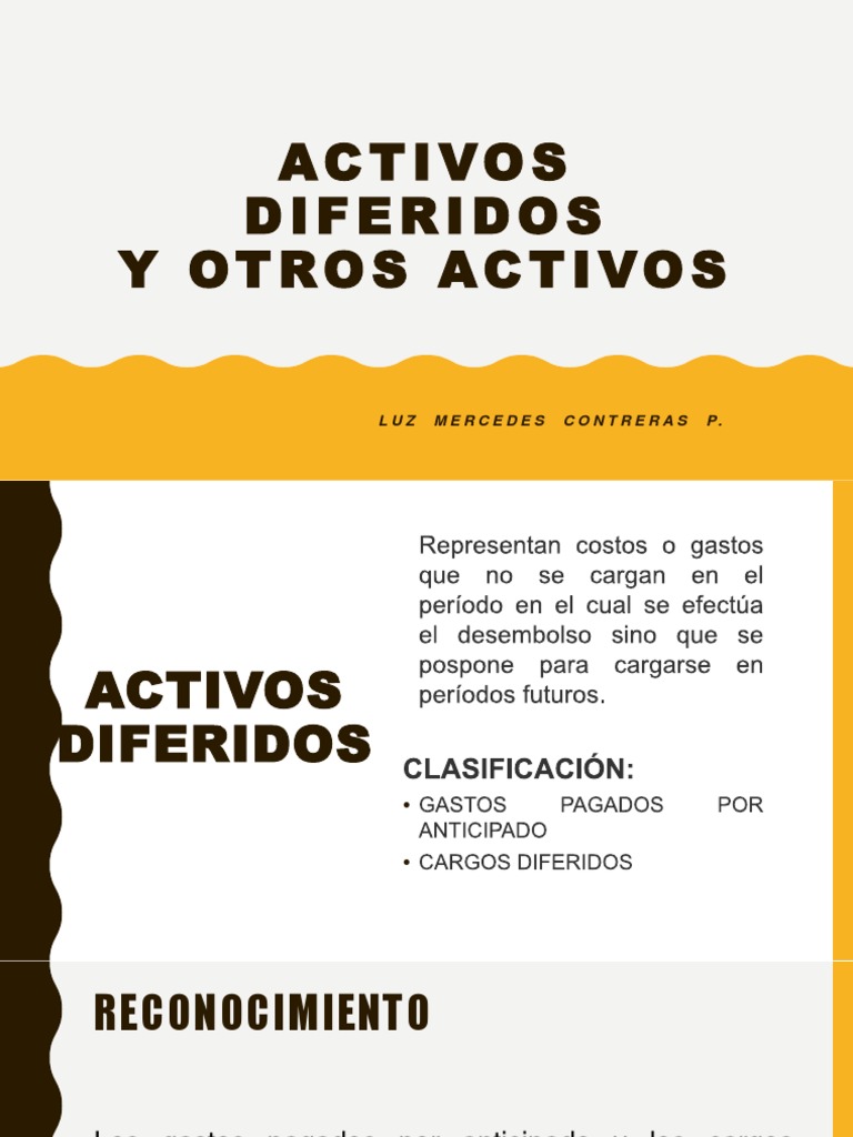 Activos Diferidos y Otros Activos | PDF | Contabilidad | Business