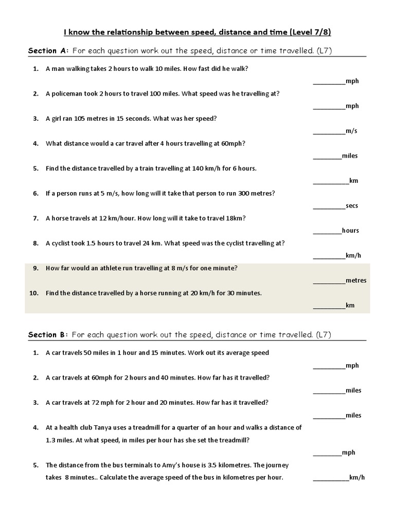 Science Worksheet Cambridge Stage 8 | PDF | Speed | Physical Quantities