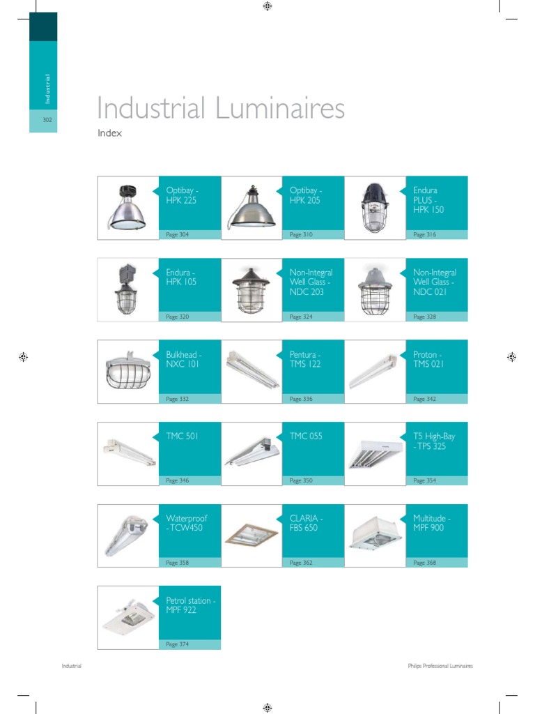 Philips Conventional Prof Luminaires Catalogue | PDF