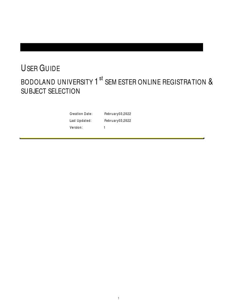 BU Student User Manual-UG Sem1 | PDF | Password | Login
