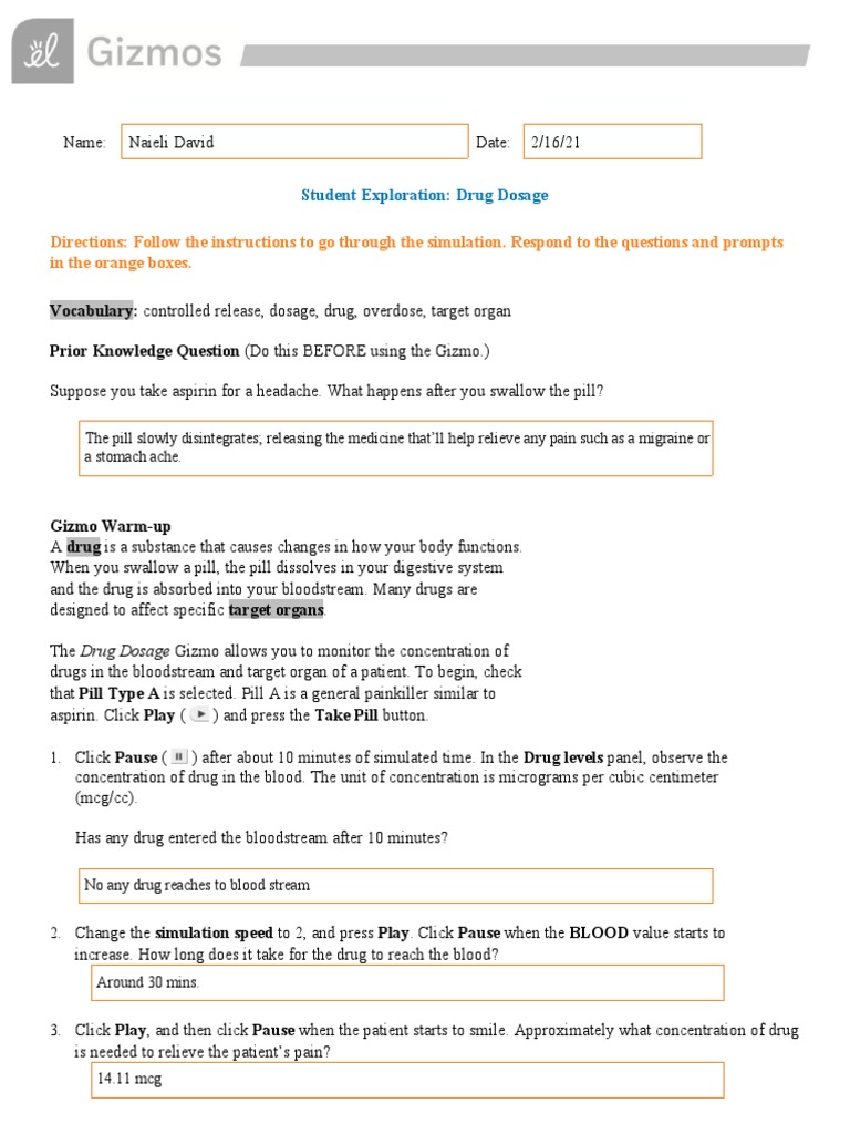 Directions: Follow The Instructions To Go Through The Simulation ...