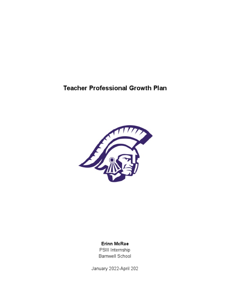 Teacher Professional Growth Plan | PDF