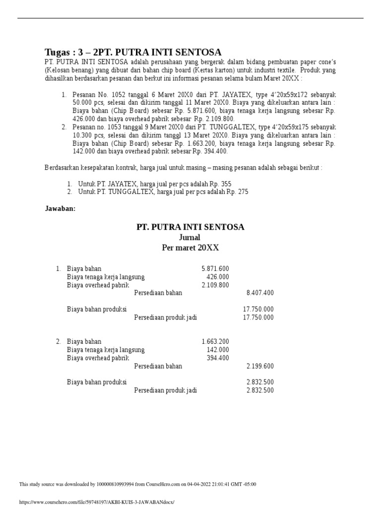 Akbi Kuis 3 Jawaban | PDF
