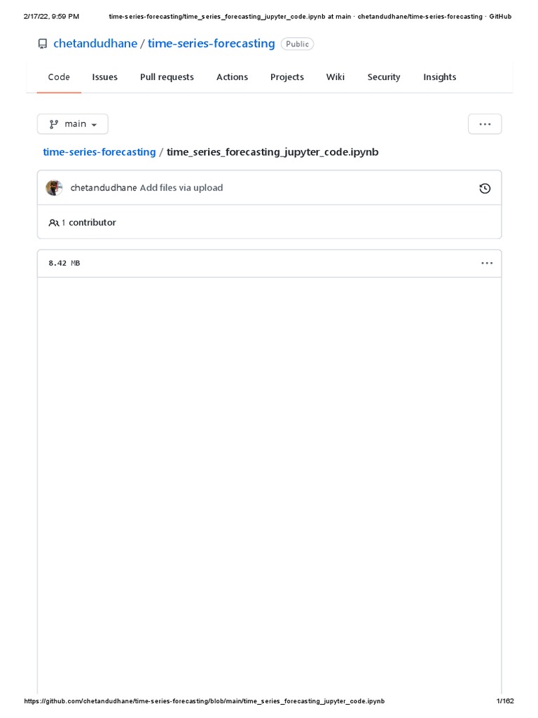 Time-series-Forecasting Time Series Forecasting Jupyter Code - Ipynb at ... Time-series-Forecasting Time Series Forecasting Jupyter Code - Ipynb at ...