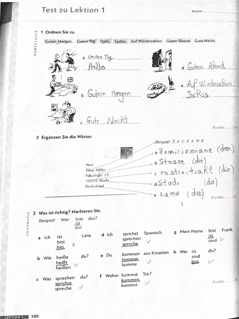 Test Zu Lektion 1 Rezolvat | PDF