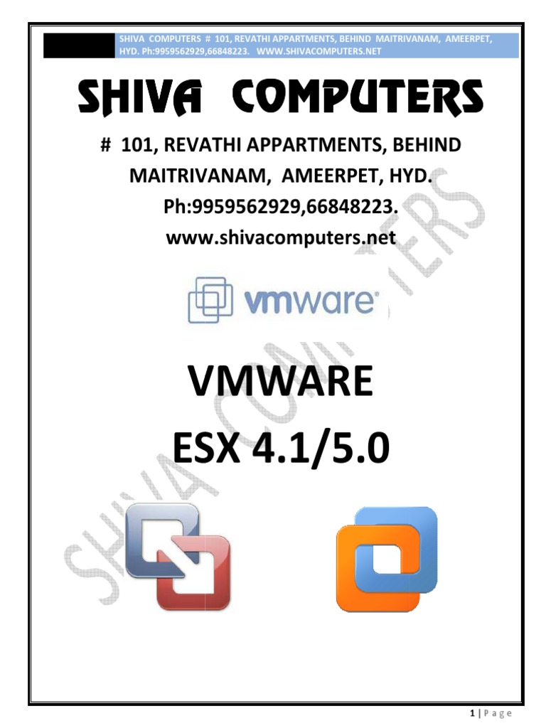 Vmware Material Shiva Computers | PDF | Virtual Machine | V Mware