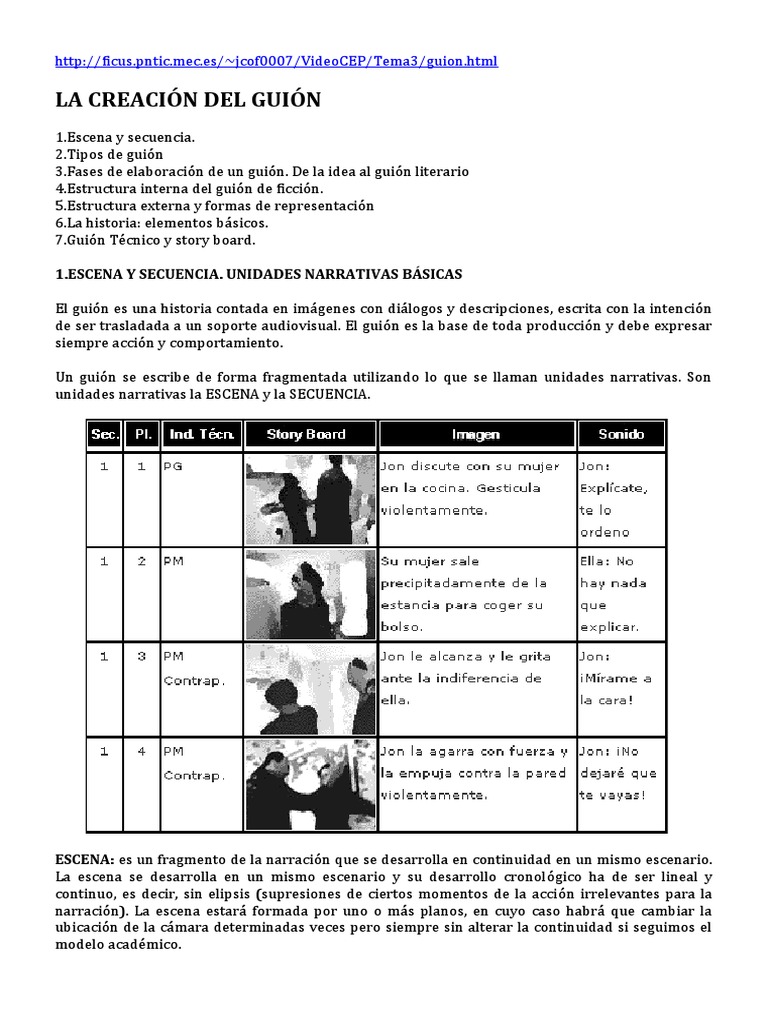 La Creación Del Guión | PDF | Guión