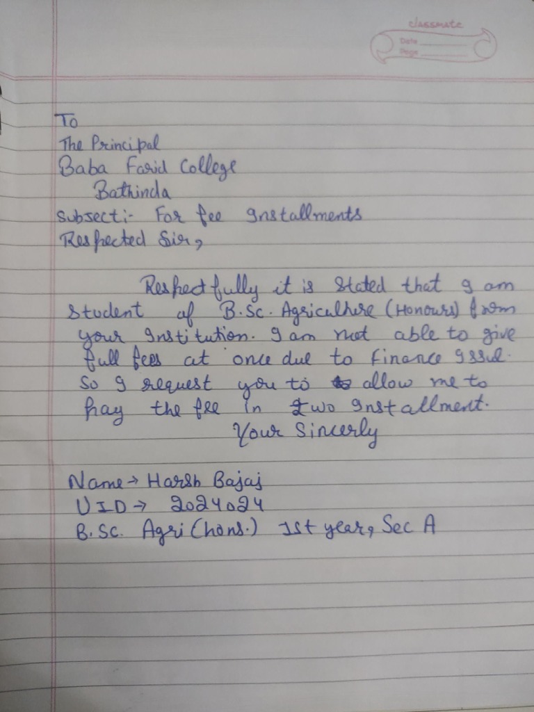 Application For Installment of Fee | PDF