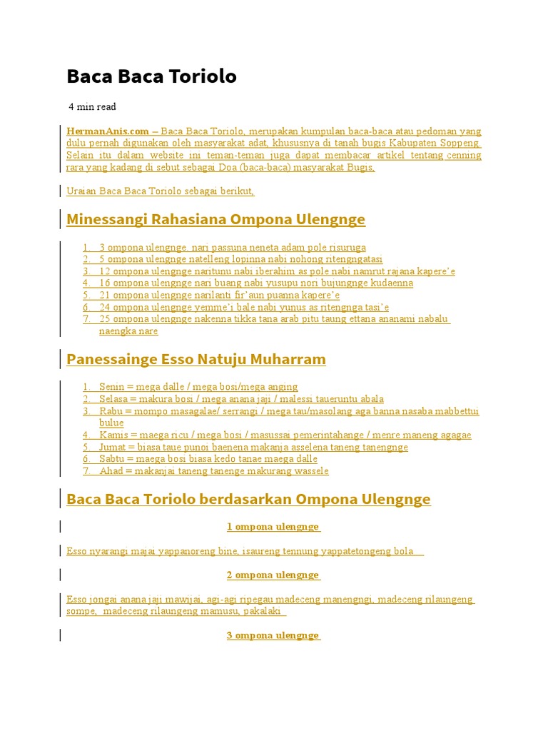 Baca Baca | PDF