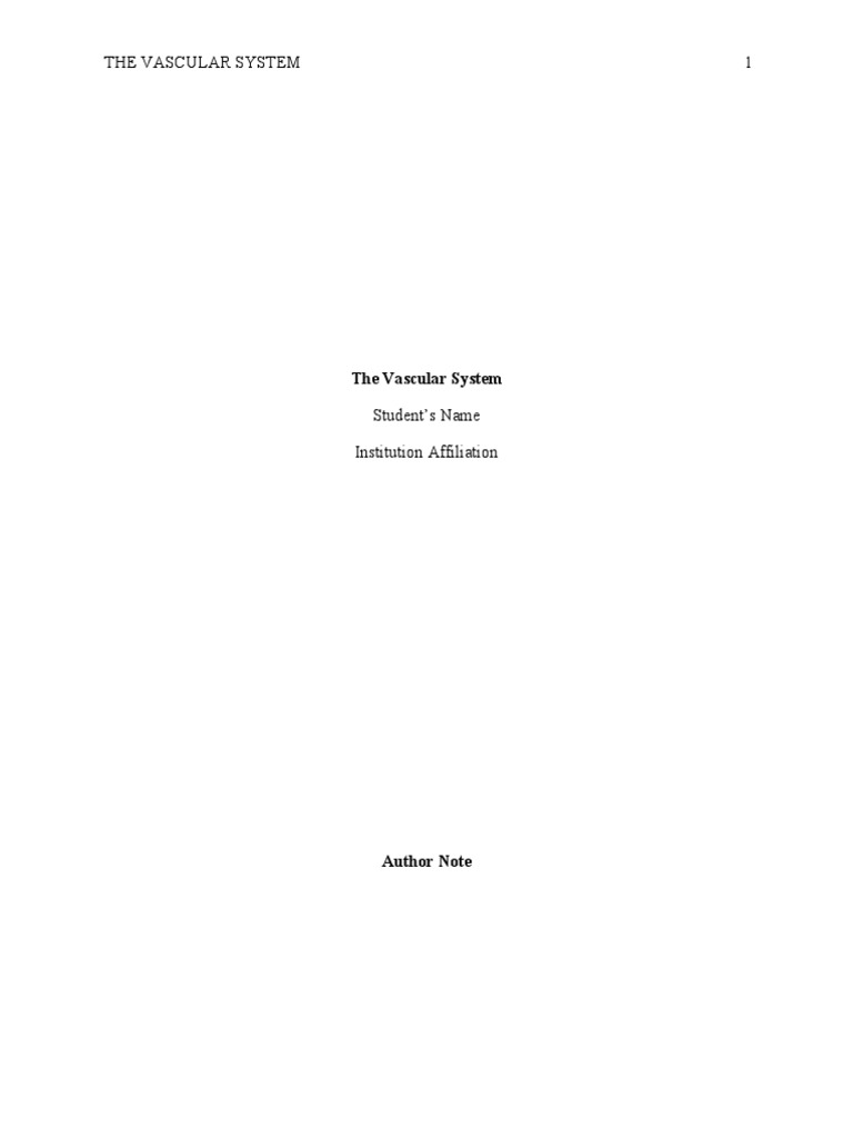 The Vascular System - Edited | PDF | Vein | Circulatory System