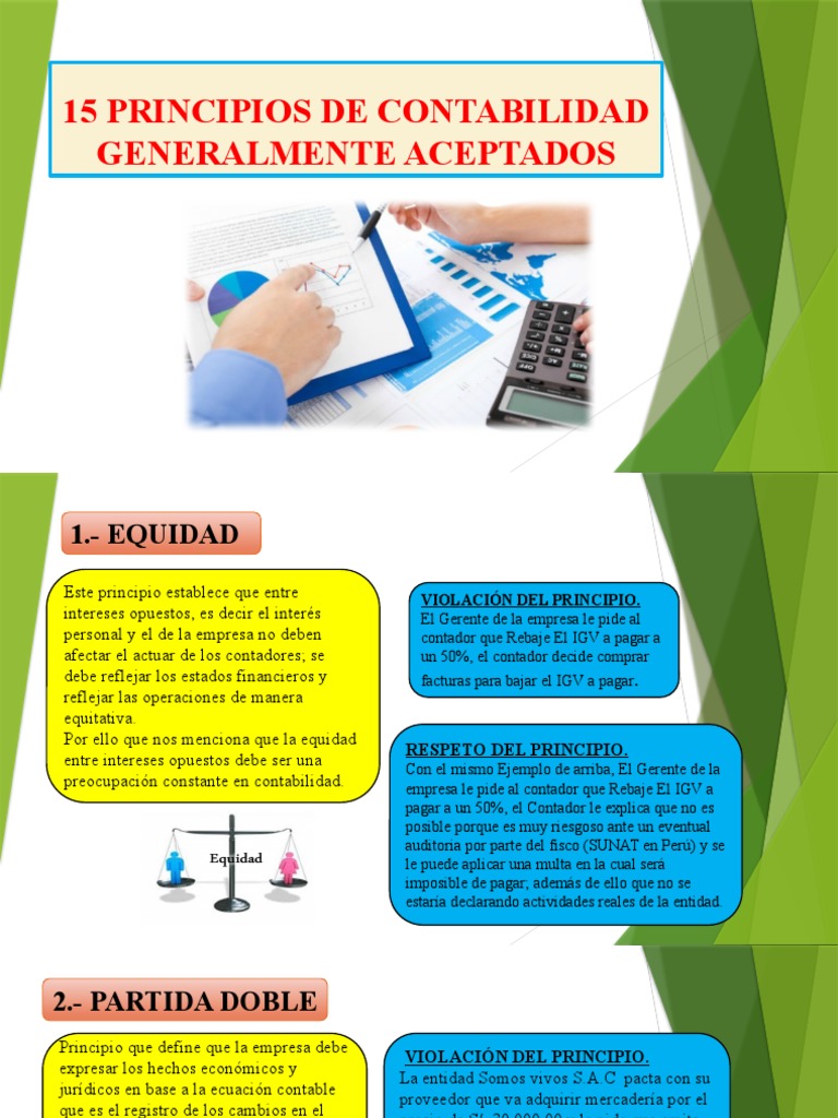 15 Principios de Contabilidad Generalmente Aceptados | PDF ...