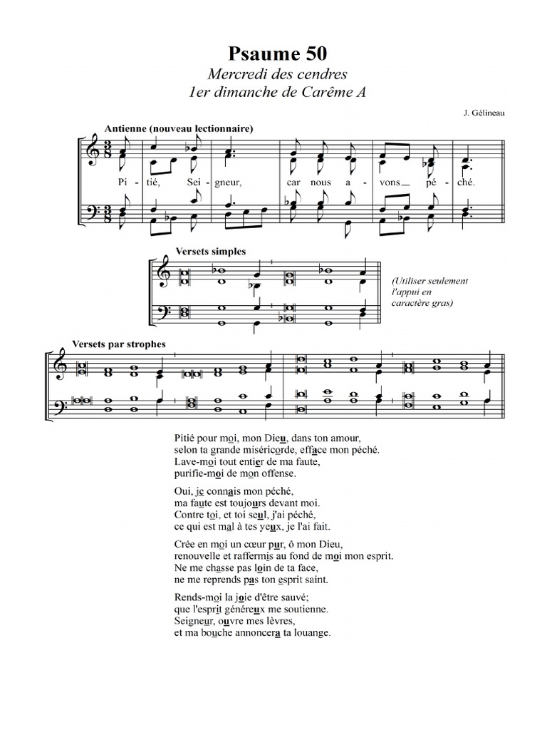 Psaume 50 | PDF