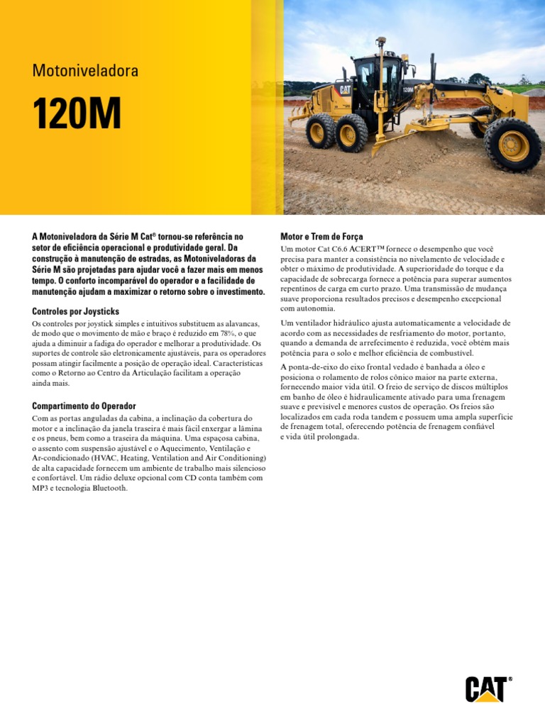 Manual Motoniveladora 120m | PDF | Freio | Pneu