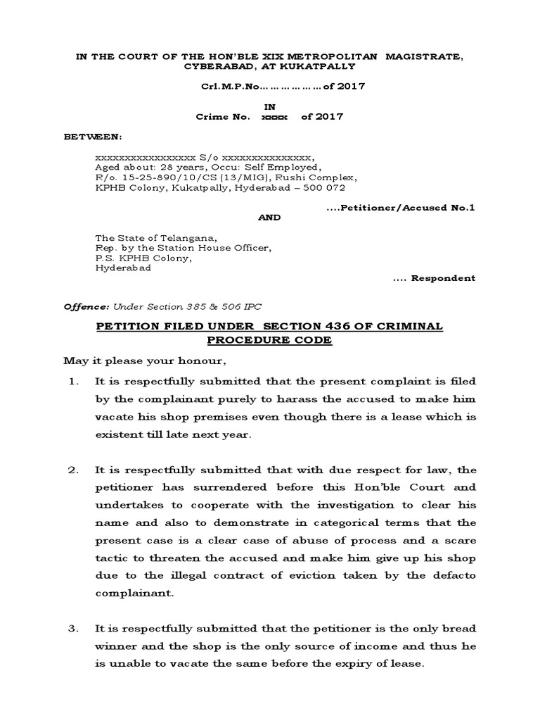 13-Bail Application Sample | PDF | Bail | Criminology