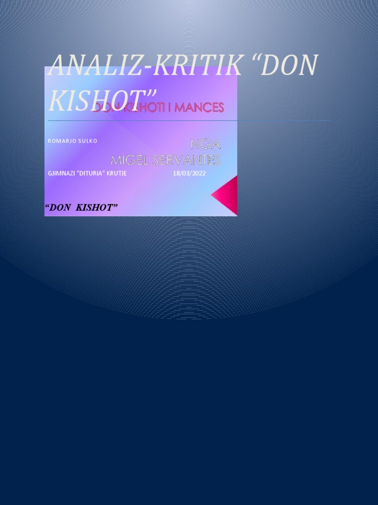 Analiz Don Kishot t2 Letersi | PDF