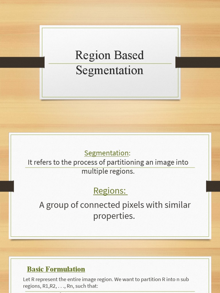 Region Based Segmentation | PDF | Teaching Methods & Materials ...