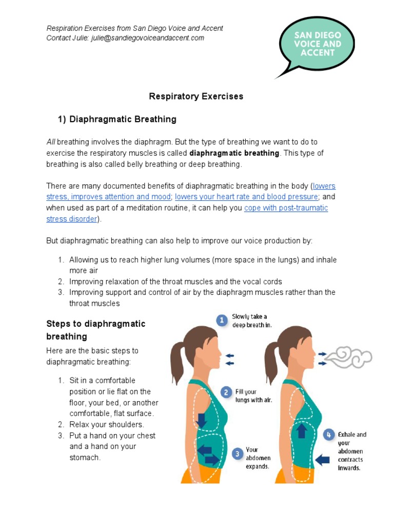 Respiratory Exercises Resource | PDF | Breathing | Respiratory System