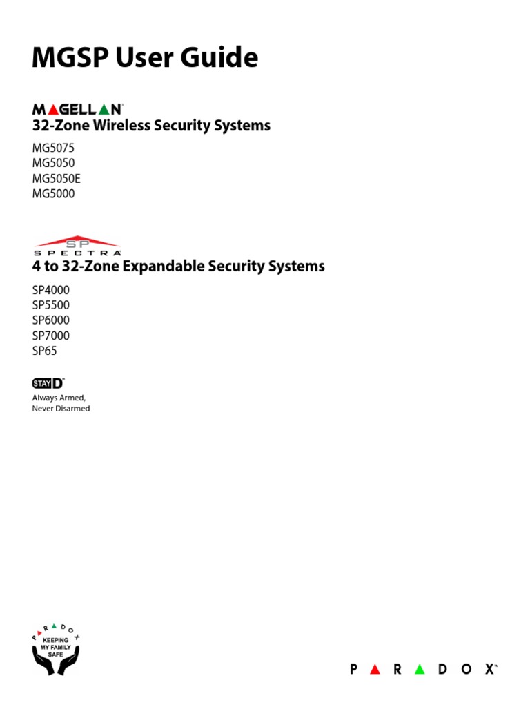 MGSP User Guide: 32-Zone Wireless Security Systems | PDF | Voice Over Ip | Telephony
