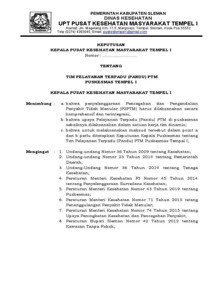 SK Tim Pandu PTM | PDF