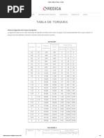 Tablas de Torque para Pernos y Tuercas | PDF | Tornillo | Conocimiento procedimental