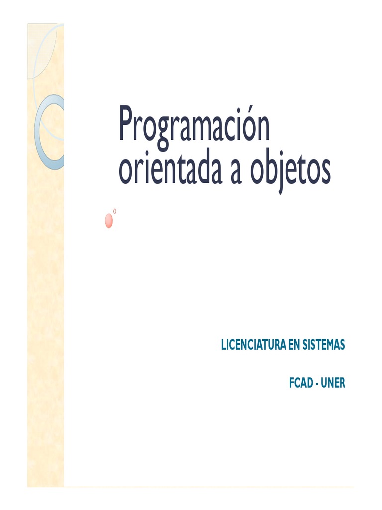 Programación Orientada A Objetos Clase 8 | PDF | Lenguaje de modelado unificado | Clase ...