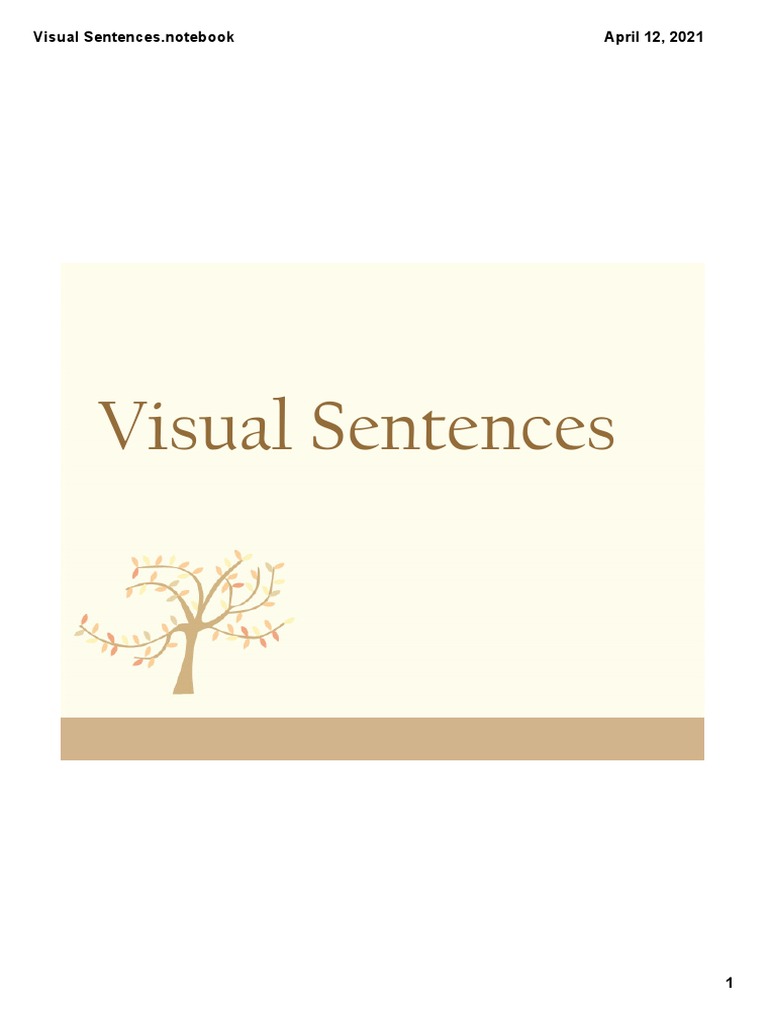 Visual Sentences | PDF