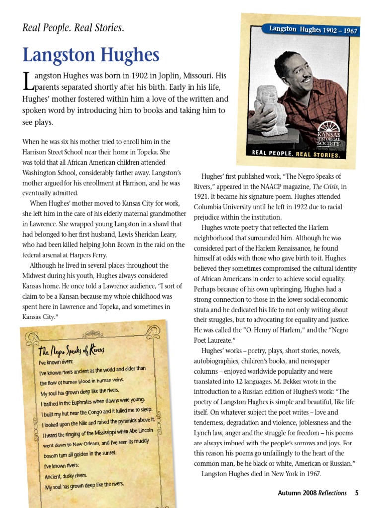 Langston Hughes: Real People. Real Stories | PDF
