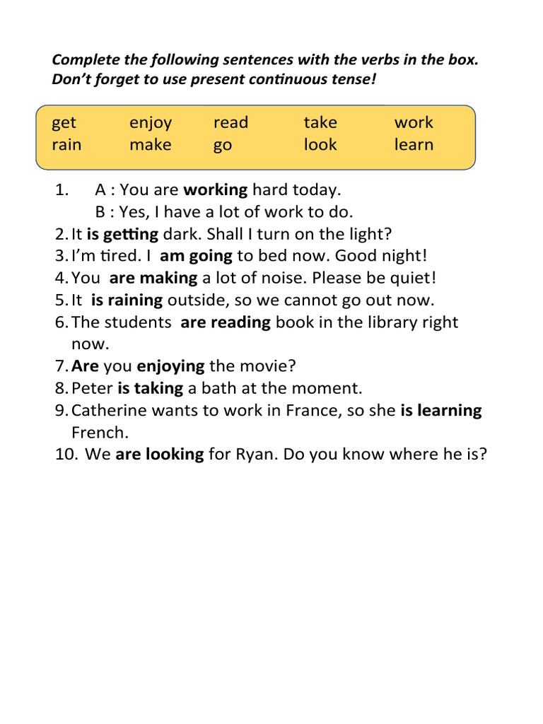 KELAS 8 SOAL Present Continuous Tense | PDF