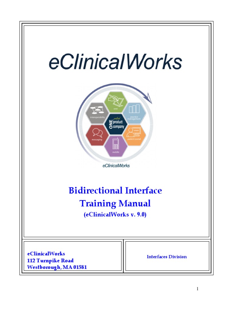 Bidirectional Interface Training Manual: (Eclinicalworks V. 9.0) | PDF ...