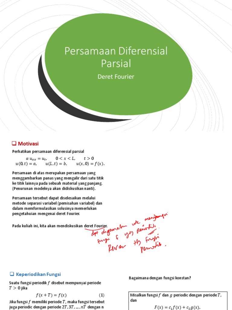 Minggu 10 - Persamaan Diferensial Parsial | PDF