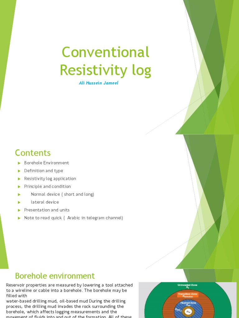 Conventional Resistivity Log | PDF | Electrical Resistivity And ...