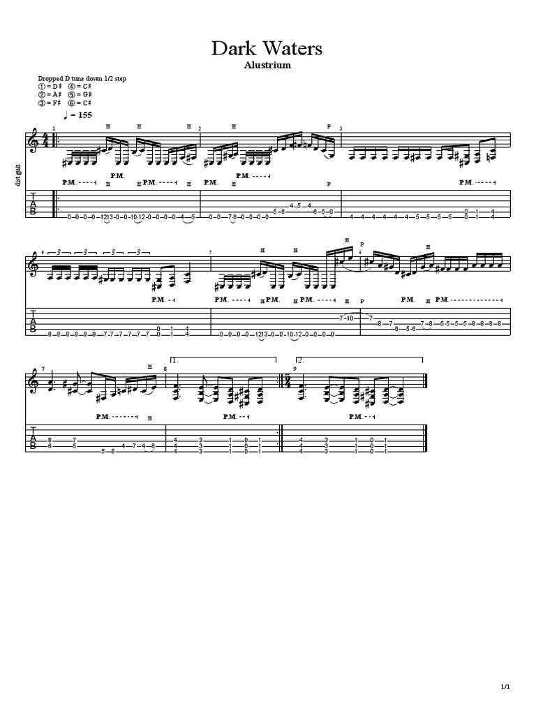 Alustrium - Dark Waters (Trae) | PDF | Musical Instruments | Handle Lutes