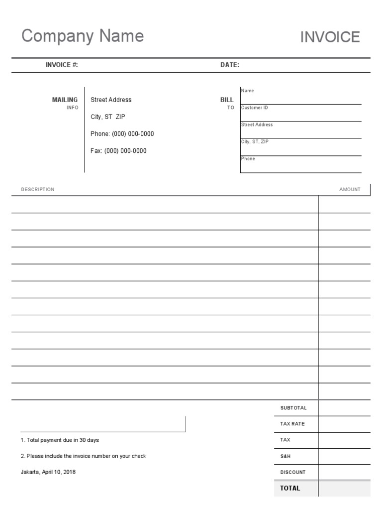 Blank Invoice2 | PDF | Intellectual Works