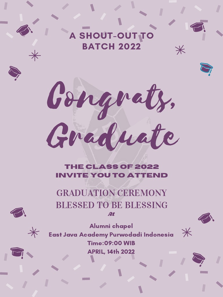 Congrats, Graduate: A Shout-Out To BATCH 2022 | PDF